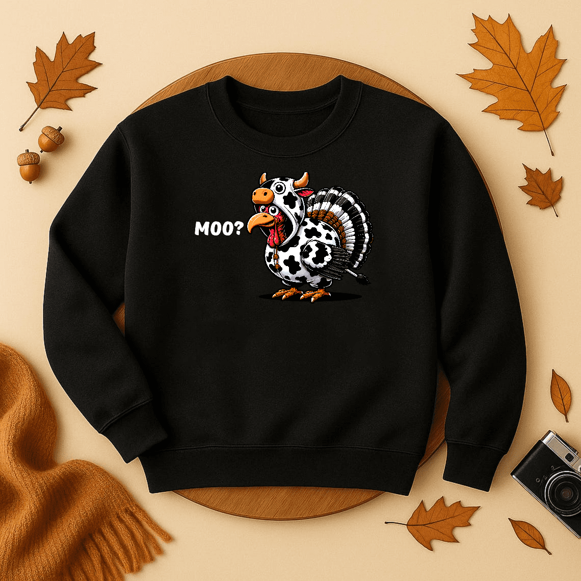 DOPASHIRT Turkey Moo Funny Thanksgiving Sweatshirt Trendy Sweatshirt ...