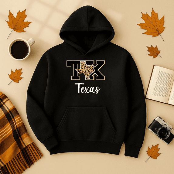 DOPASHIRT Tx Texas Hoodie, Texas Leo.Pard Print Hoodie, Girls Texas ...