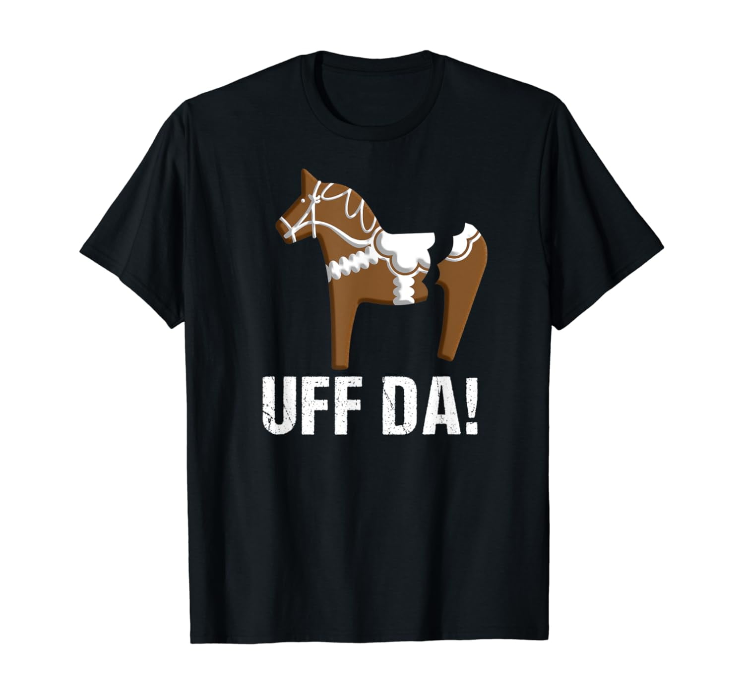 DOPASHIRT Uff Da Scandinavian Noel Dala Horse Gingerbread Cookie T ...
