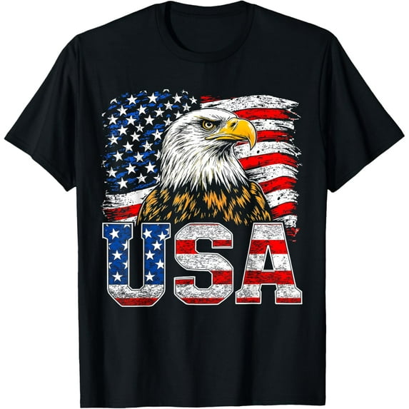 DOPASHIRT Usa American Flag Bald Eagle 4Th Of July Patriotic Men Women ...