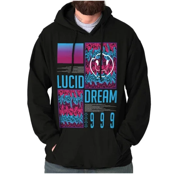 DOPASHIRT Vaporwave Melting Happy Face Lucid Dream Hoodie Outdoor ...