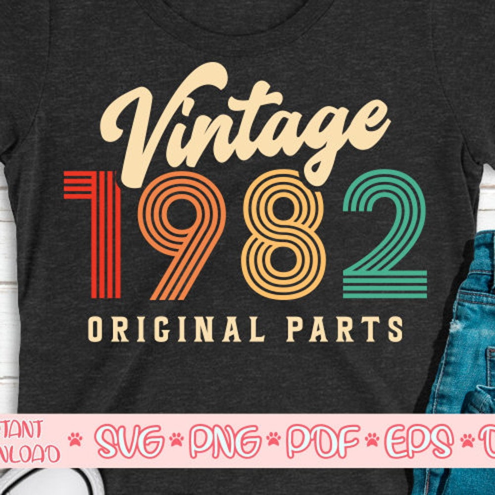 DOPASHIRT Vintage 1982 Original parts Shirt, 38th Birthday Shirt ...