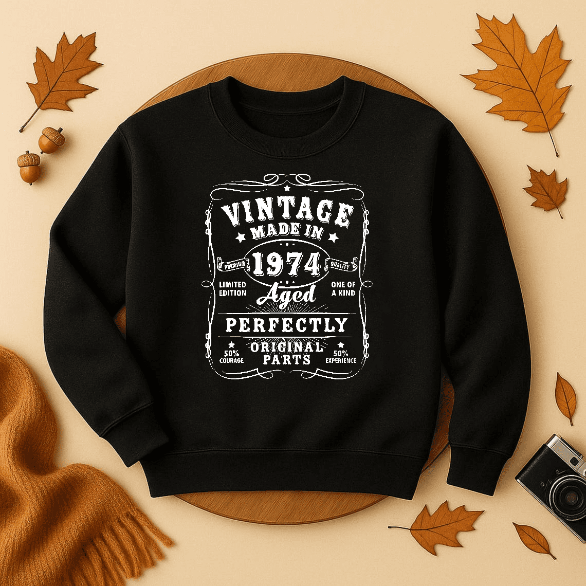 DOPASHIRT Vintage 50Th Birthday Decorations Men Funny 1974 50 Birthday ...
