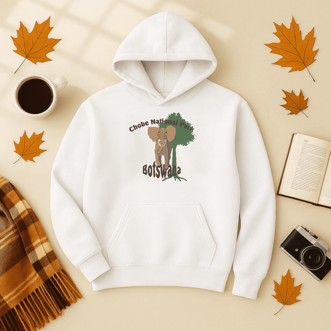 DOPASHIRT Vintage Chobe National Park Elephant Classic Hoodie Outdoor ...