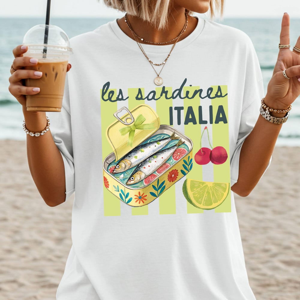 DOPASHIRT Vintage Sardines Graphic Tee, Les Sardines Shirt, Italia ...