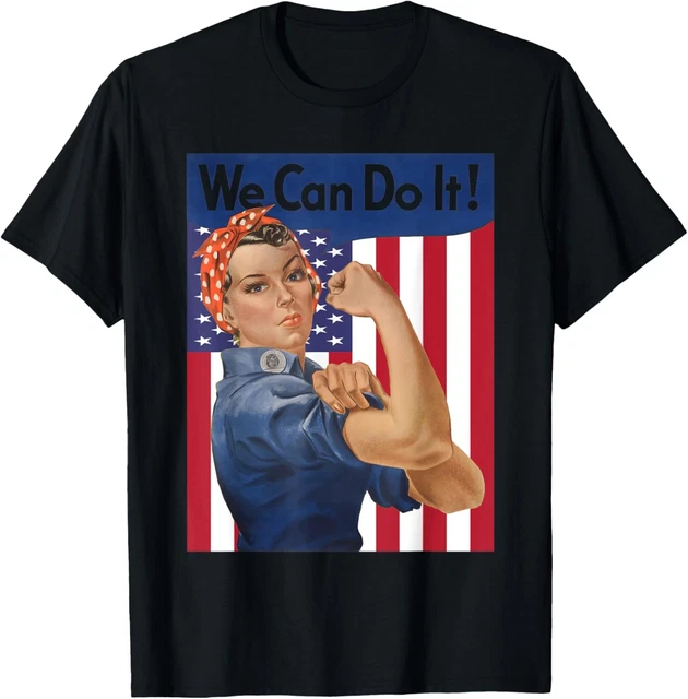 DOPASHIRT We Can Do It Rosie The Riveter Feminist Usa Flag Rosey Rosy T ...
