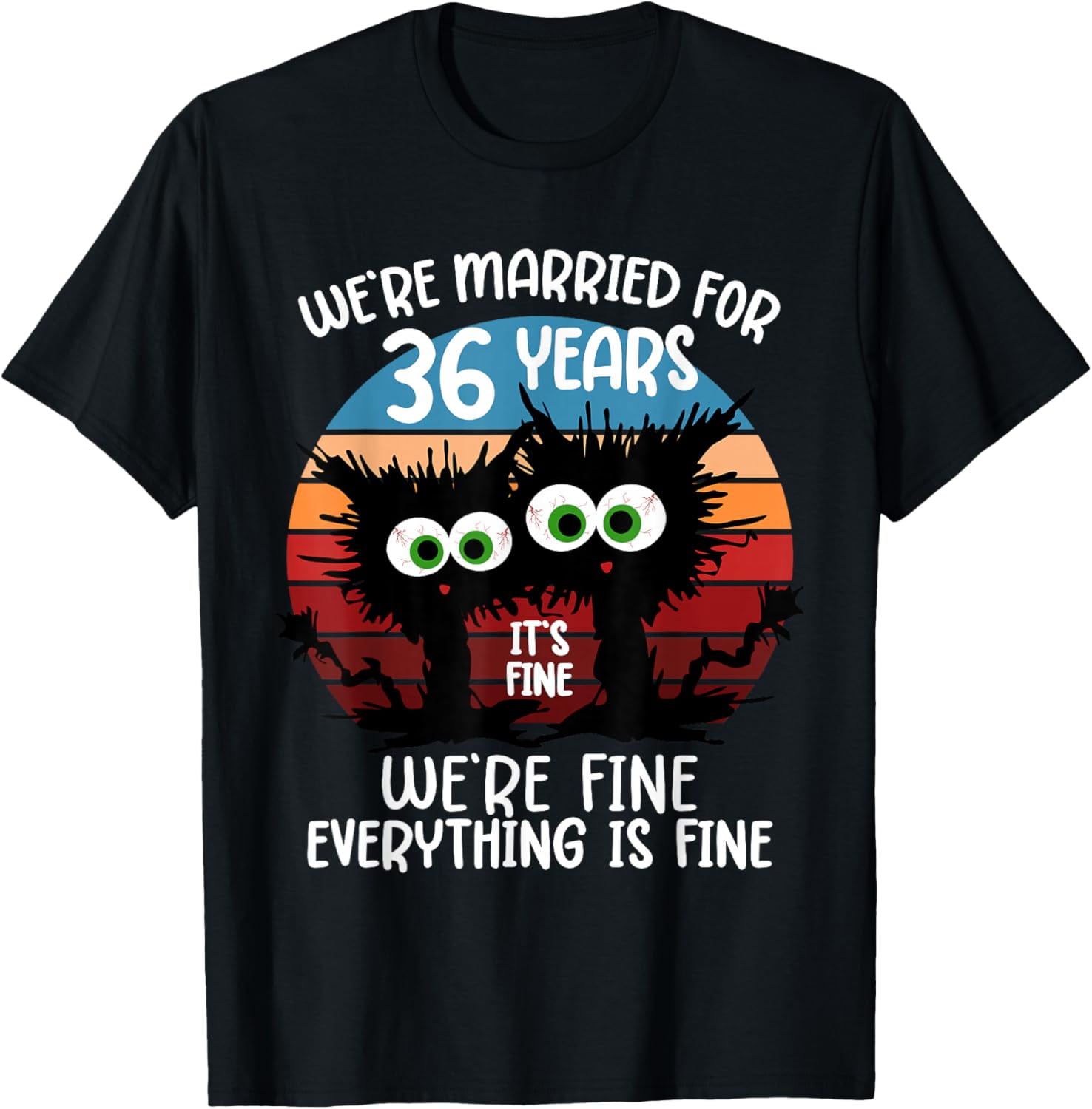 DOPASHIRT We'Re Married For 36 Years T-Shirt 36 Wedding Anniversary ...