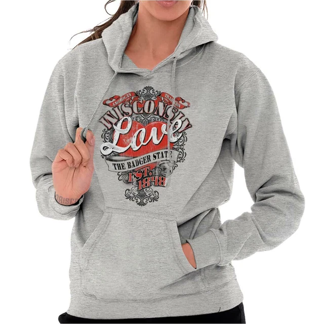 DOPASHIRT Wisconsin The Badger State Fashion Souvenir Women Hoodie ...