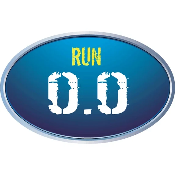 DOPASTICKER 0.0 Marathon Run Blue Gradient Oval Car Sticker Phone Decal ...