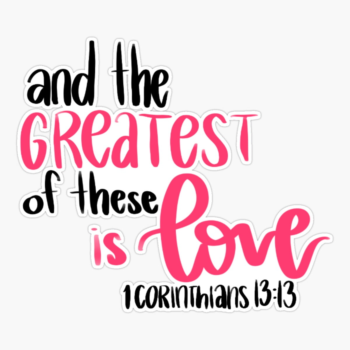 DOPASTICKER 1 Corinthians 1313 Sticker, Phone Sticker Water Bottle ...