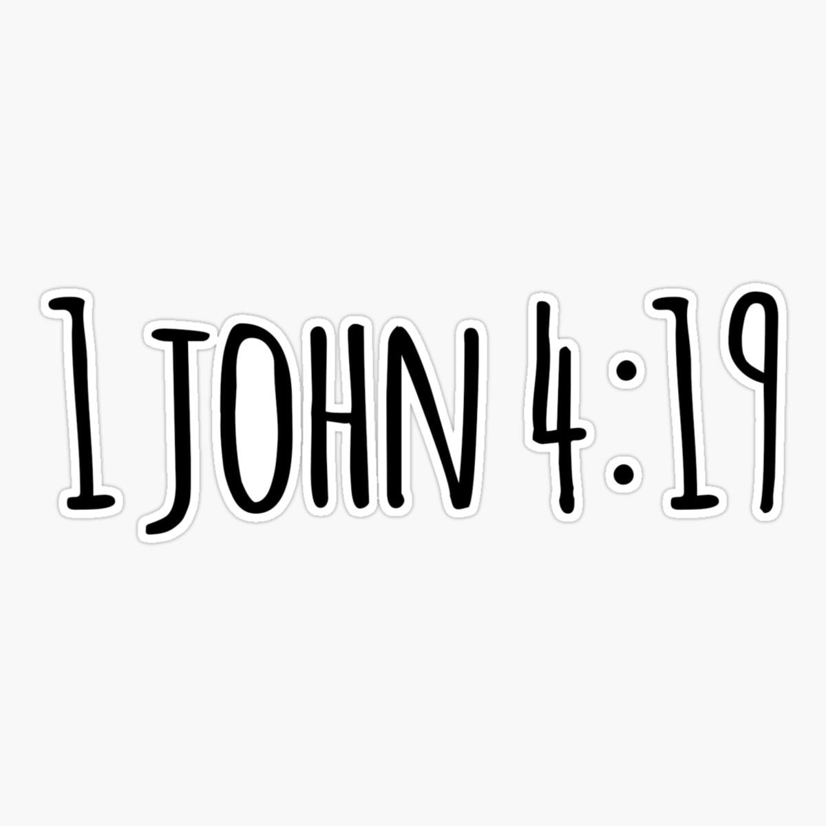 DOPASTICKER 1 John 419 Sticker, Phone Sticker Water Bottle Sticker Car ...