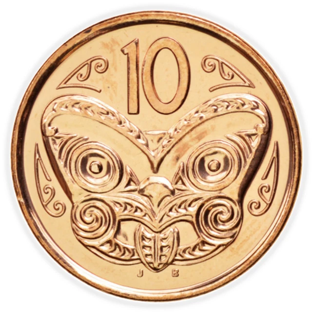 DOPASTICKER 10 Cents New Zealand Coin Nzd Sticker, Currency Phone Decal ...