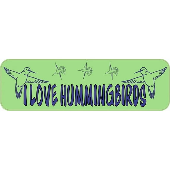 DOPASTICKER 10''X3'' I Love Hummingbirds Stickerticky Sticker Phone ...
