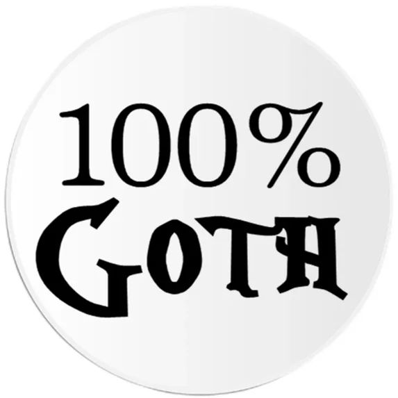 DOPASTICKER 100% Goth, Gothic Phone Decal Water Bottle Stickers, Cars ...