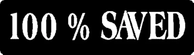 DOPASTICKER 100% Saved Sticker Hard Hat Sticker Phone Decal Water ...