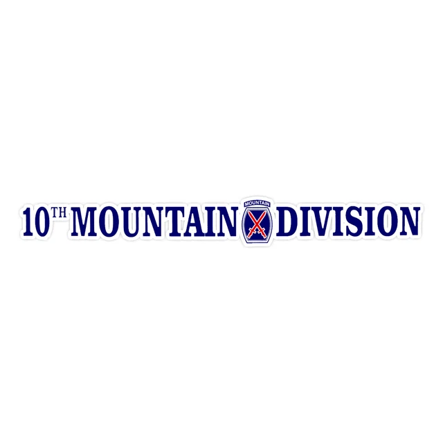 DOPASTICKER 10Th Mountain Division Clear Window Strip Sticker Soldier ...