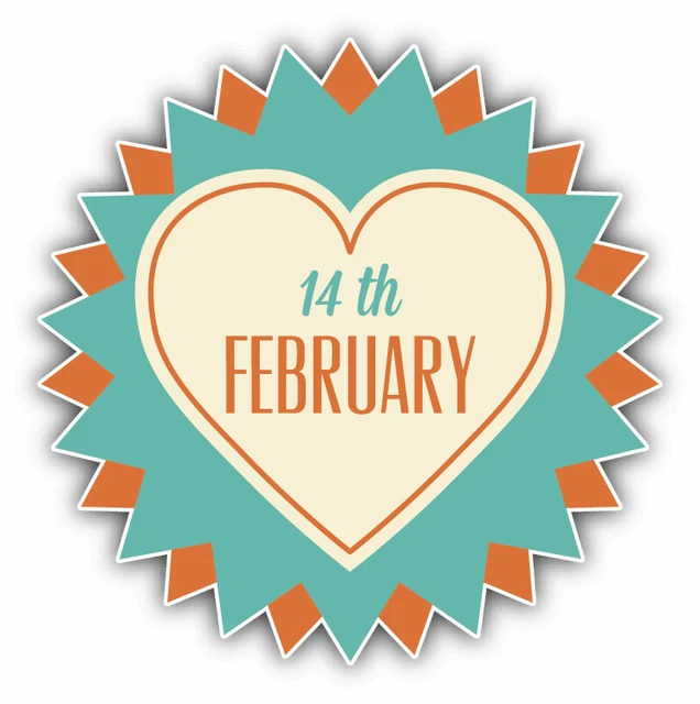 DOPASTICKER 14 February Valentine'S Day Heart Love Sticker Phone Decal ...