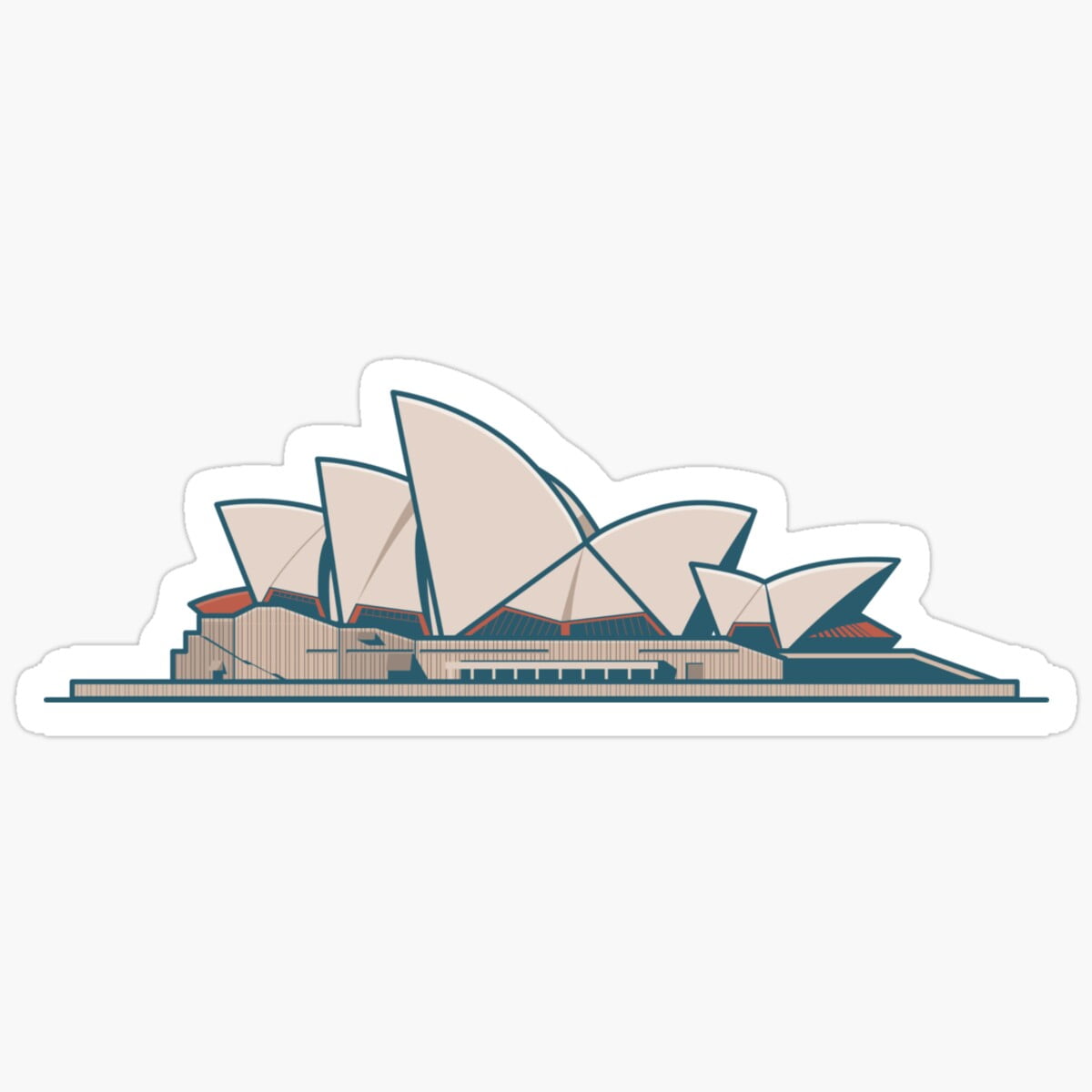 DOPASTICKER #14 Sydney Opera House Sticker. Gift You - Decorate Laptops ...