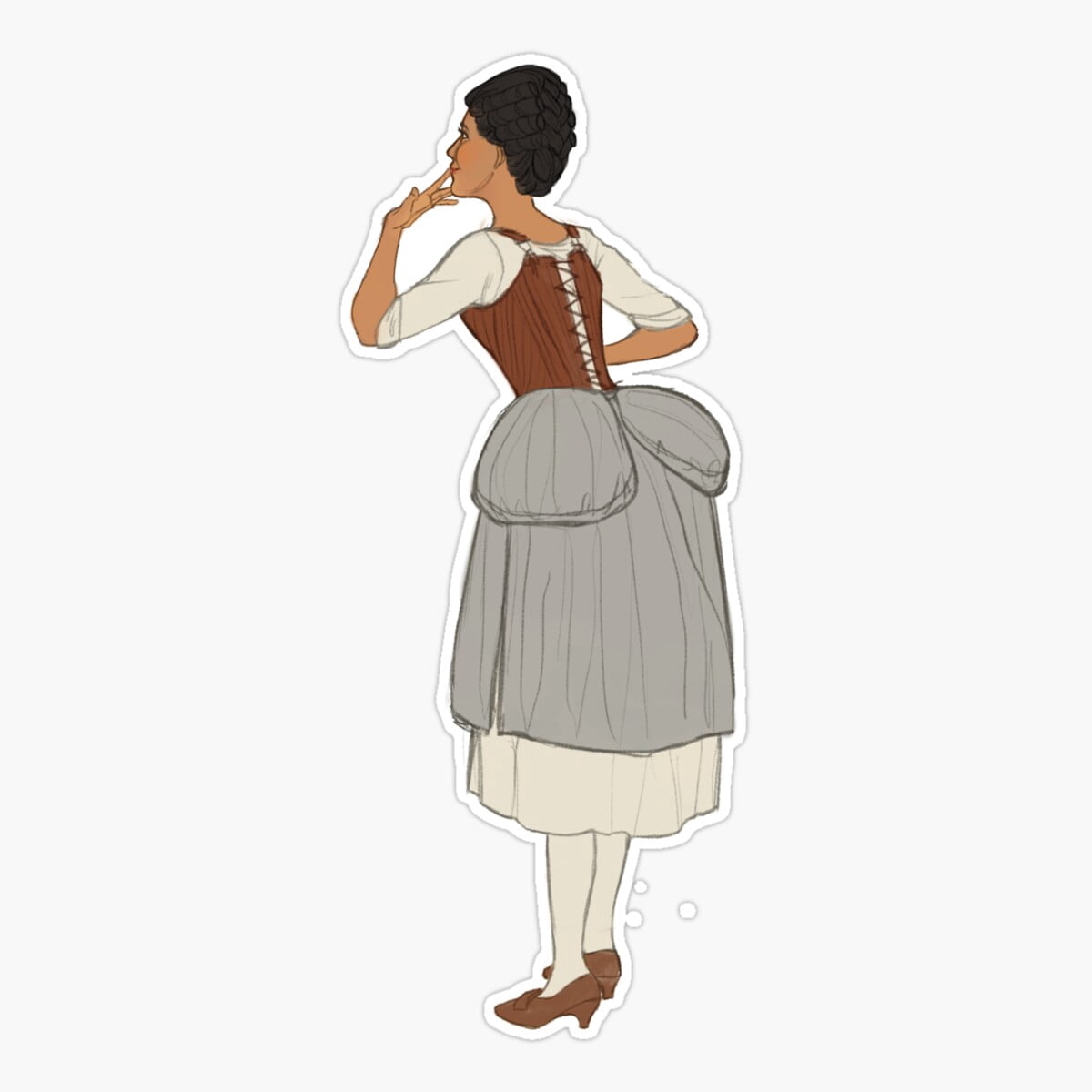 DOPASTICKER 18Th Century Undergarments 2 Sticker, Phone Sticker Car ...