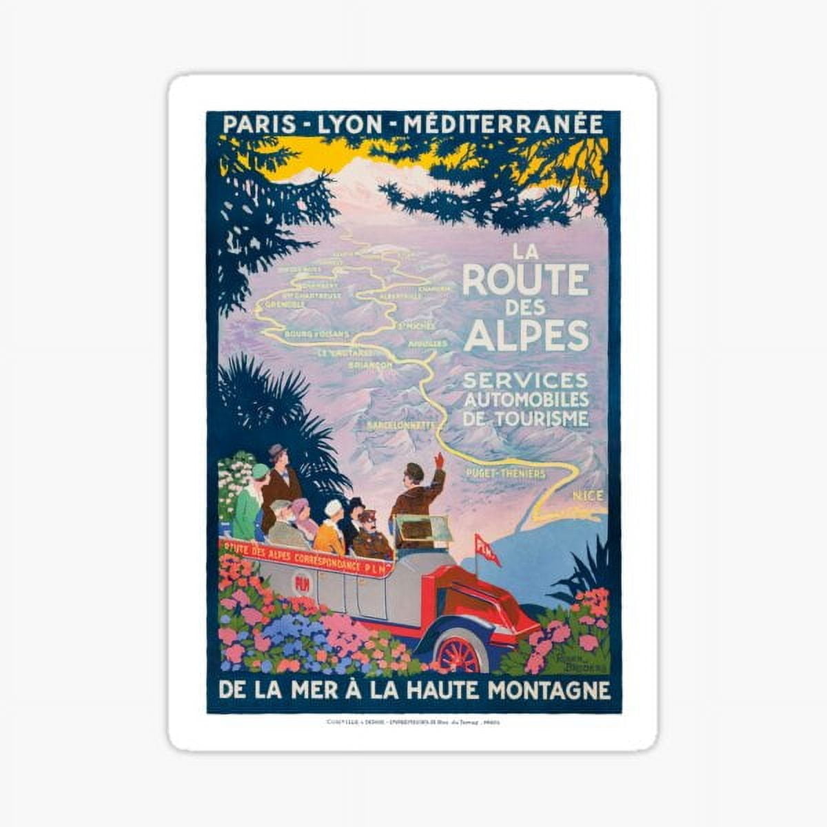 DOPASTICKER 1920 France La Route Des Alpes Plm Travel Sticker Phone ...