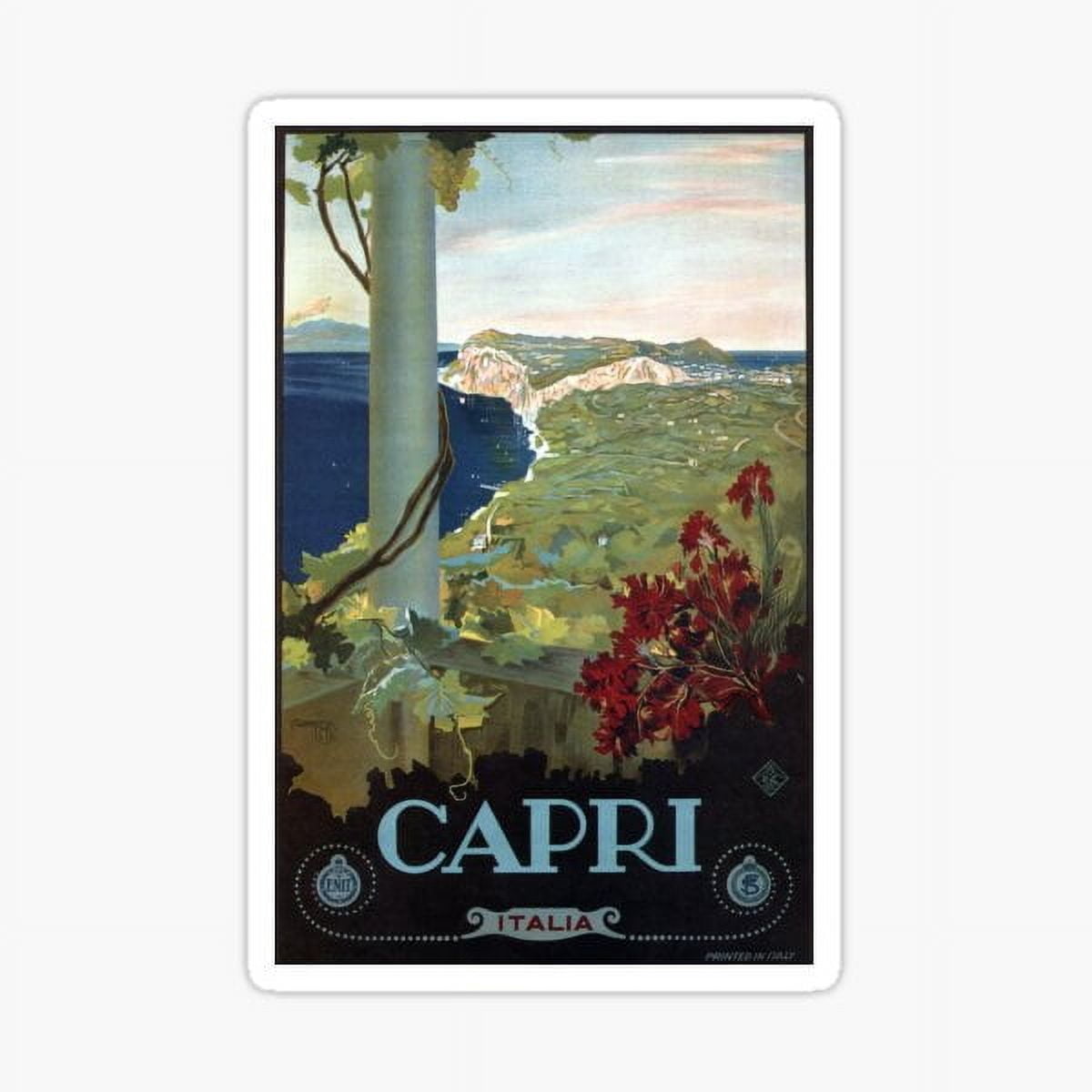 DOPASTICKER 1927 Capri Italian Travel Sticker Phone Decal Water Bottle ...