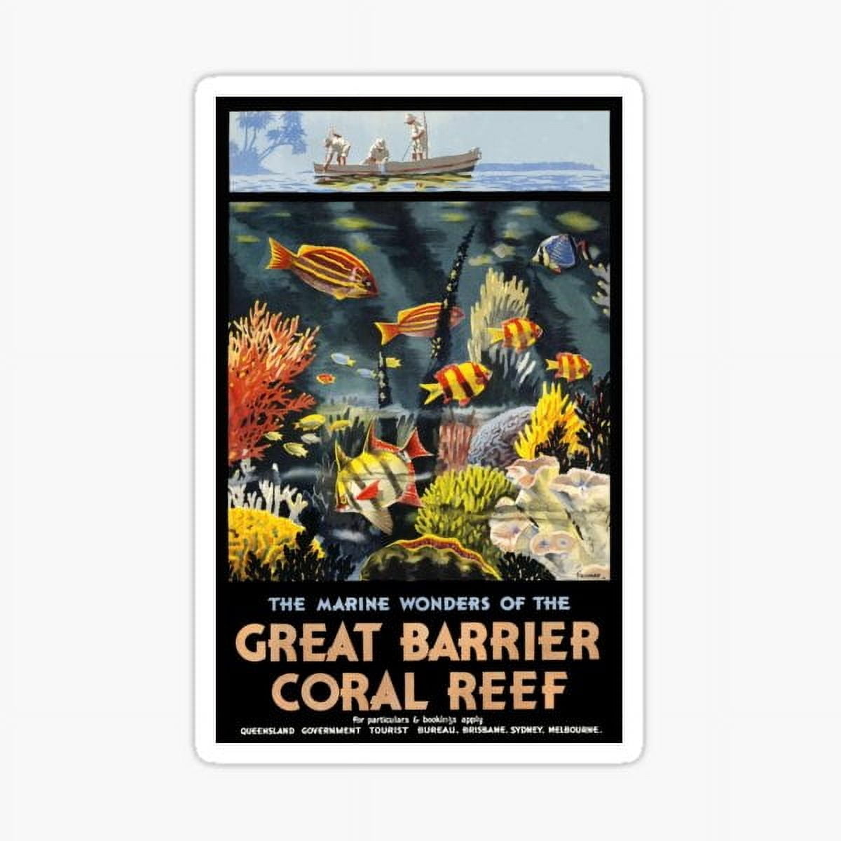 DOPASTICKER 1933 Australia Great Barrier Coral Reef Travel Sticker ...