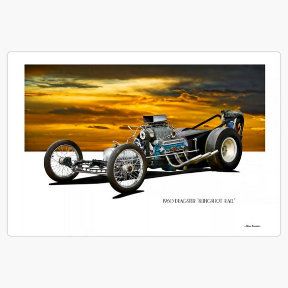 DOPASTICKER 1960 Dragster 'Slingshot' Sticker, Phone Sticker Car ...