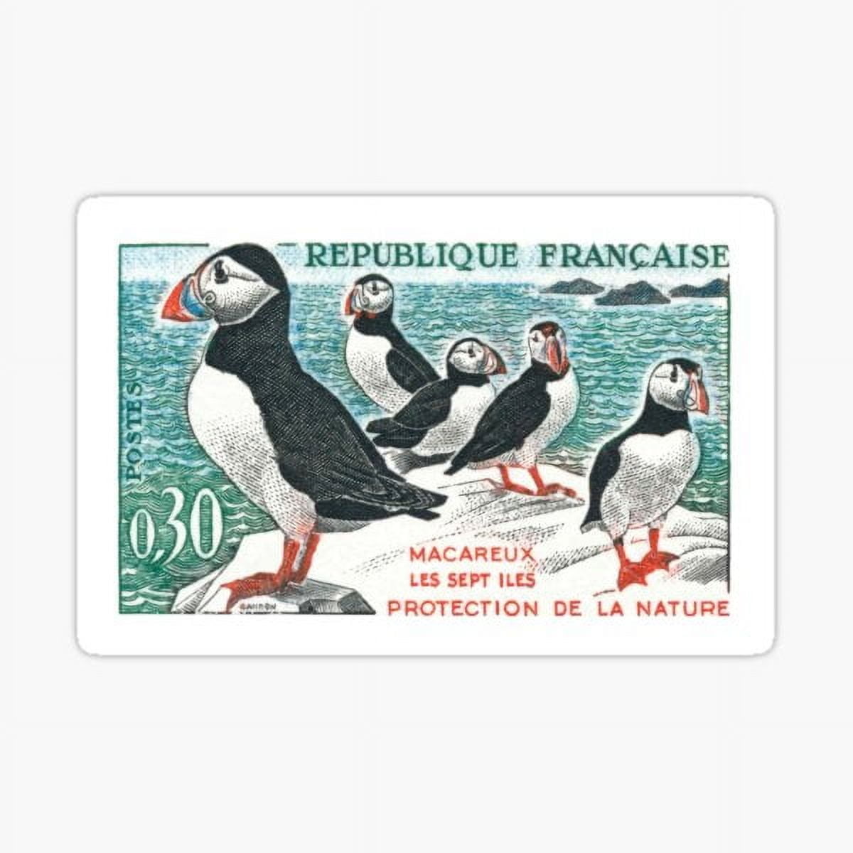 DOPASTICKER 1960 France Atlantic Puffins Nature Conservation Sticker ...