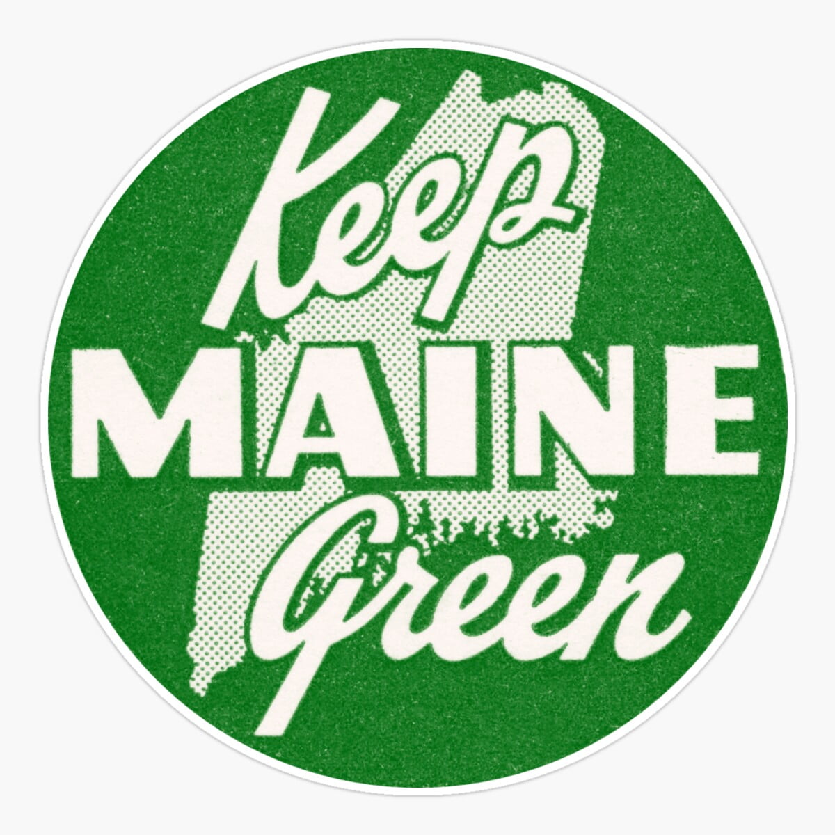 DOPASTICKER 1960S Keep Maine Green Sticker, Phone Sticker Car Sticker ...