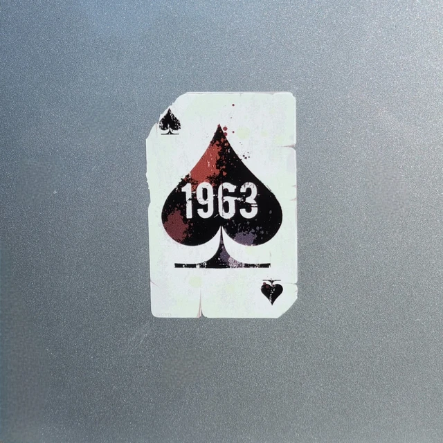 DOPASTICKER 1963 Year Dated Ace Of Spades Card Sticker For Car Phone ...