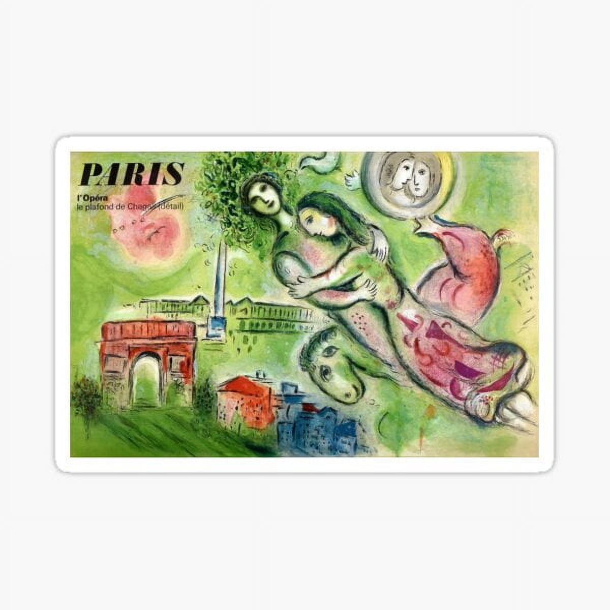 DOPASTICKER 1964 Marc Chagall Paris Opera French Travel Sticker Phone ...