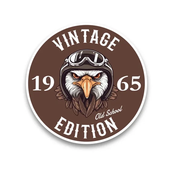 DOPASTICKER 1965 Bik.Er Bald Ea.Gle Bird Vintage Edition Old School ...