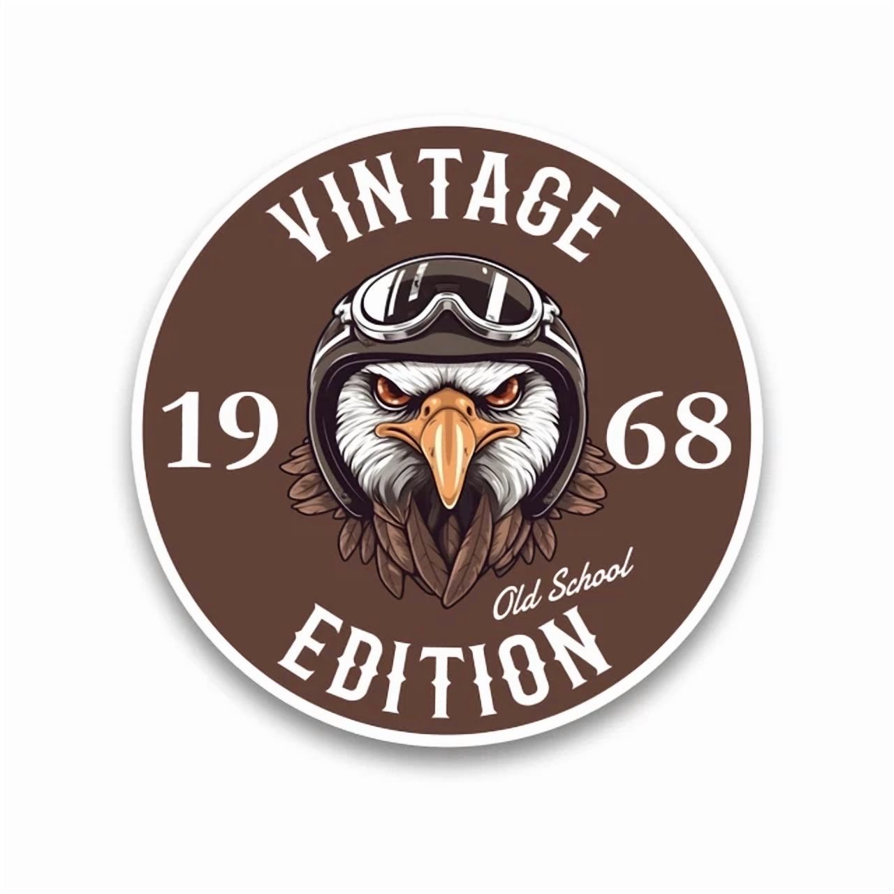 DOPASTICKER 1968 Bik.Er Bald Ea.Gle Bird Vintage Edition Old School ...