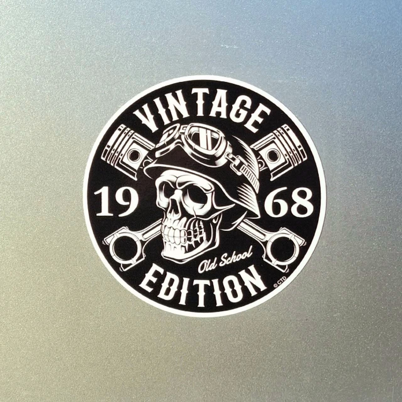 DOPASTICKER 1968 Bik.Er Skull Vintage Edition Old School Sticker Decal ...