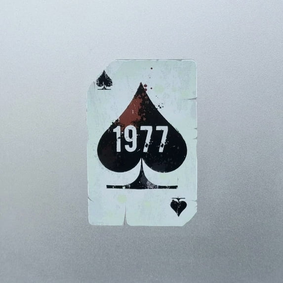 DOPASTICKER 1977 Year Dated Ace Of Spades Card Sticker Decal For Car ...