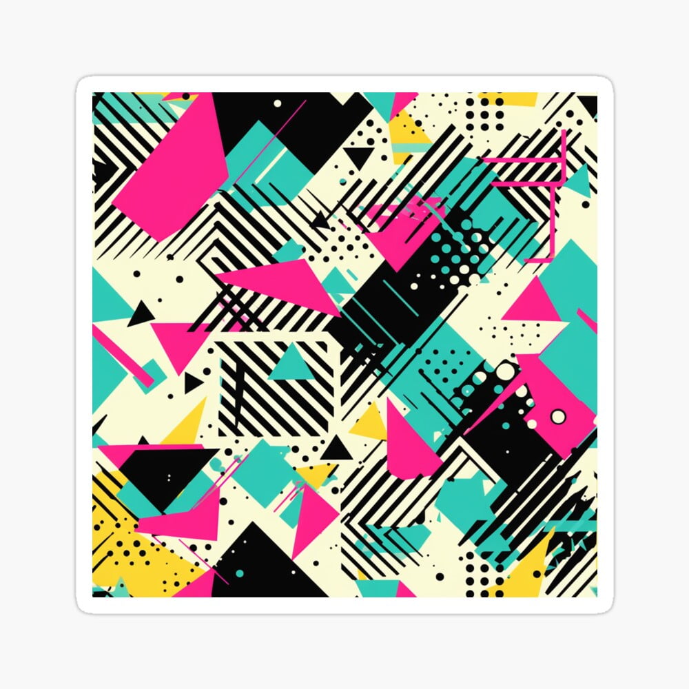 DOPASTICKER 1980'S Fever Glossy Sticker Decorative Laptop, Phone ...