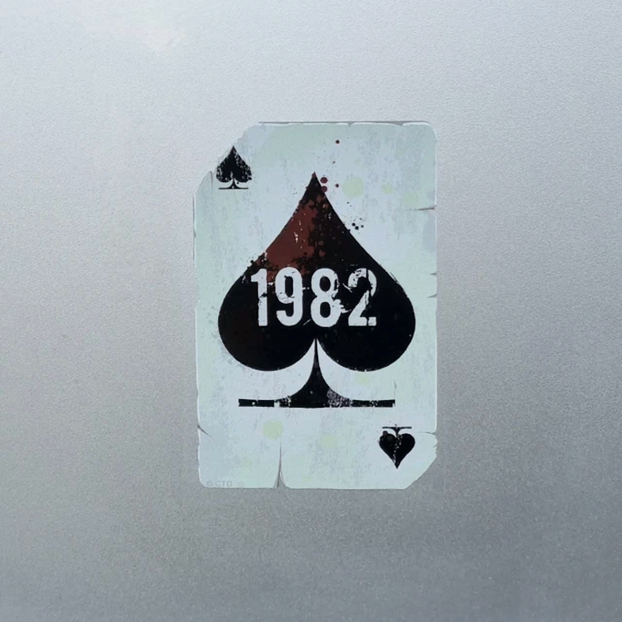DOPASTICKER 1982 Year Dated Ace Of Spades Card Sticker Decal For Car ...