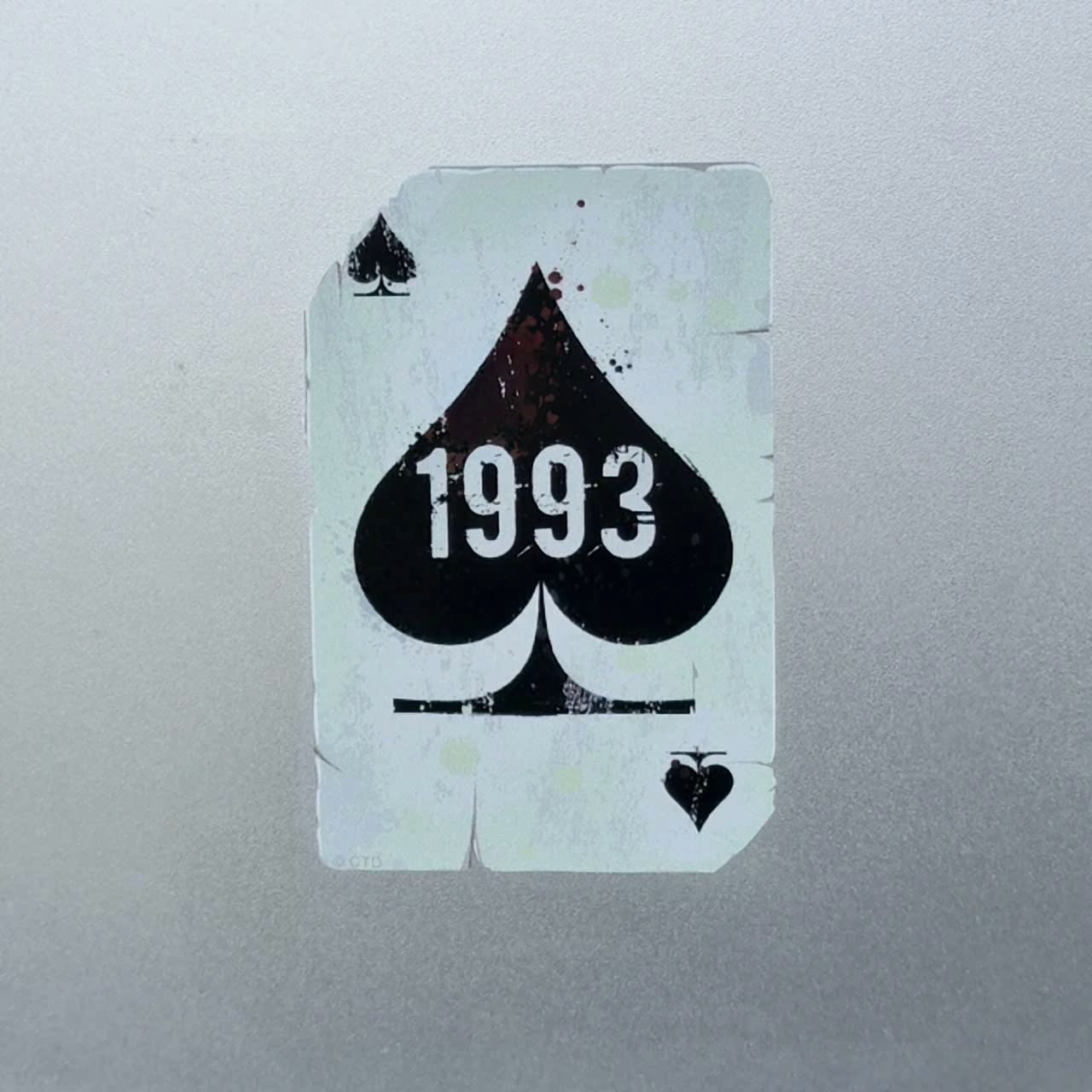DOPASTICKER 1993 Year Dated Ace Of Spades Card Sticker For Car Phone ...