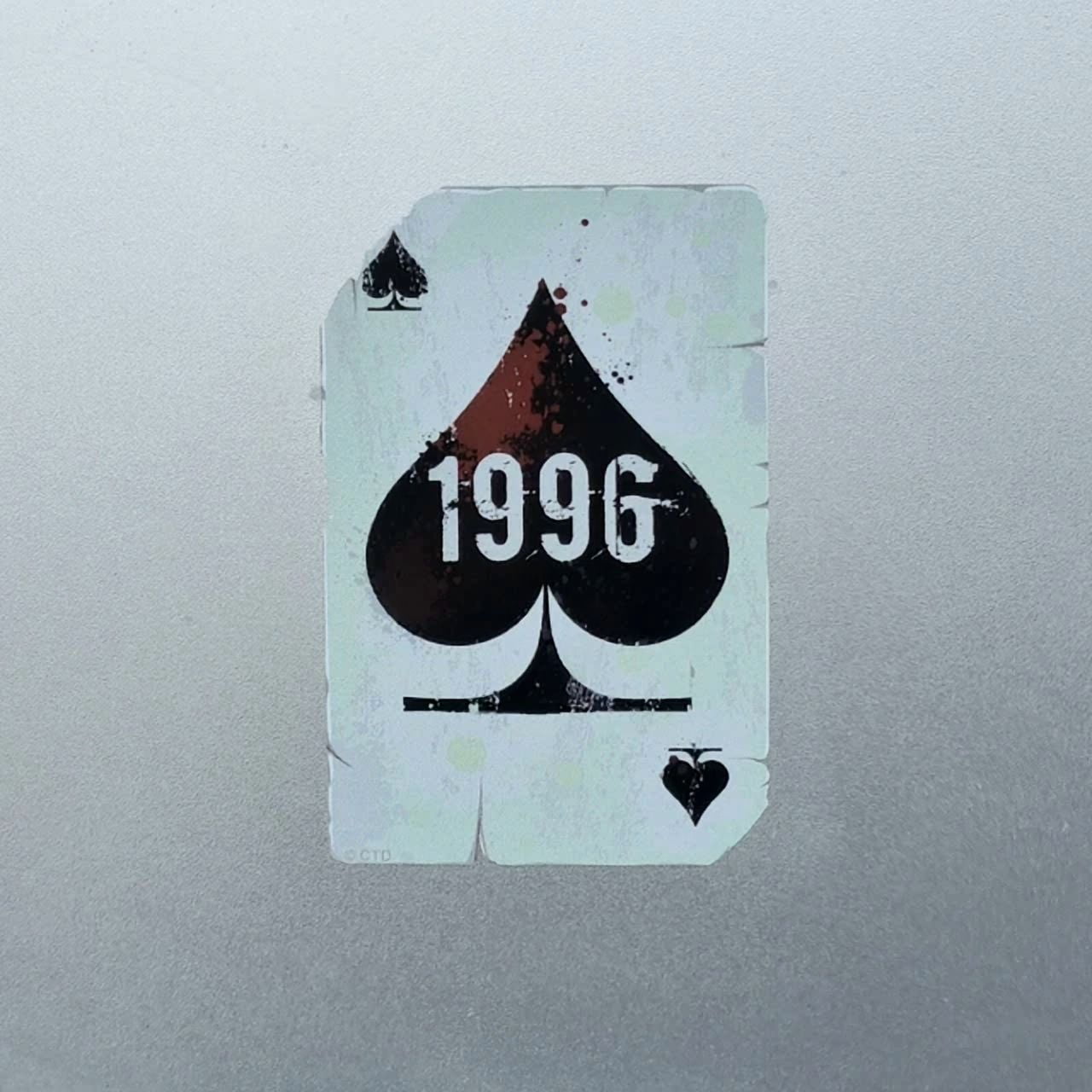 DOPASTICKER 1996 Year Dated Ace Of Spades Card Sticker For Car Phone ...