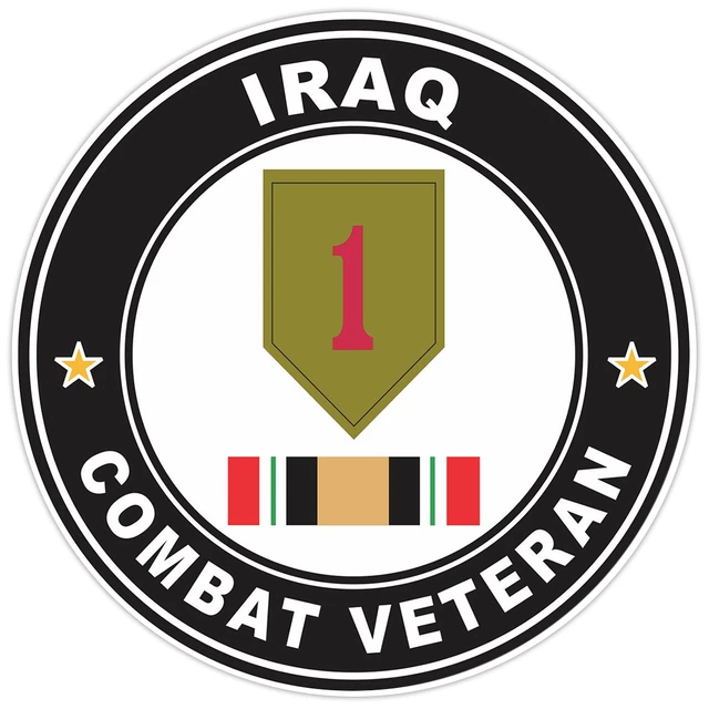 DOPASTICKER 1St Infantry Division Iraq Combat Veteran Sticker Military ...