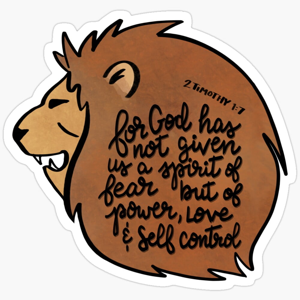 DOPASTICKER 2 Timothy 1:7 God Has Not Given Us A Spirit Of Fear Sticker ...