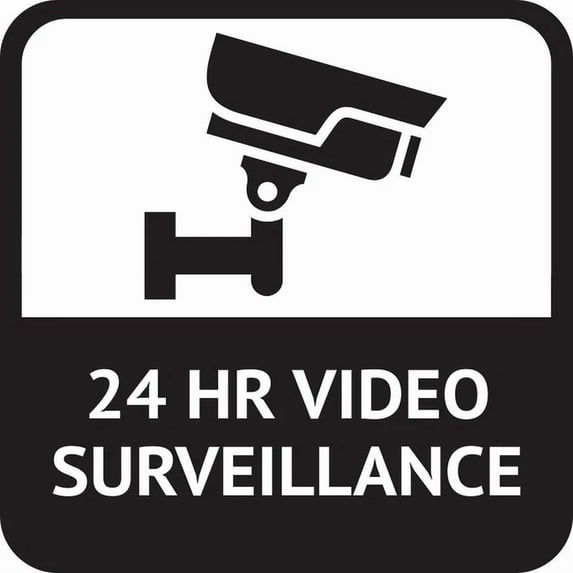 DOPASTICKER 24 Hr Video Surveillance Stickersecurity Sticker Phone ...