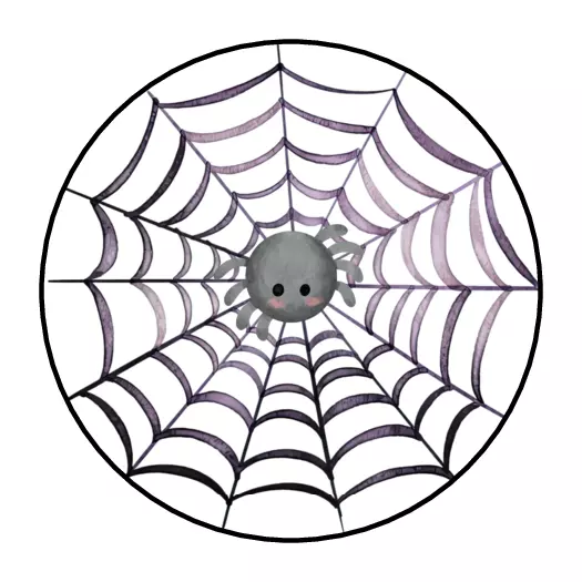 DOPASTICKER 30 Hallo.Ween Spider Web Stickers Round Gift You Phone ...