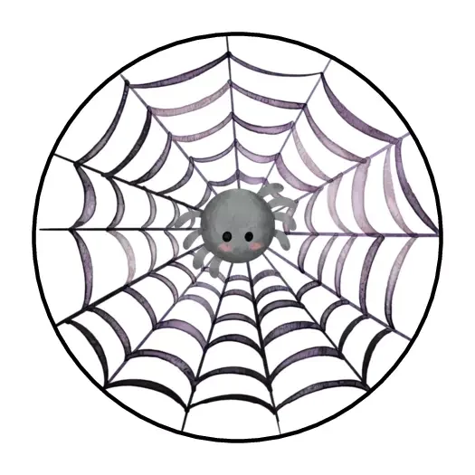 DOPASTICKER 30 Hallo.Ween Spider Web Stickers Round Gift You Phone ...