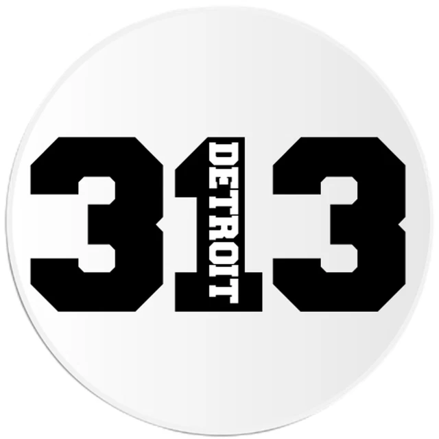 DOPASTICKER 313 Detroit, Michigan Born Raised Phone Decal Water Bottle ...