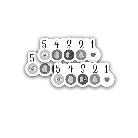 DOPASTICKER 314 Pi 5-4-3-2-1 Mindfulness Grounding Sticker For Laptop ...
