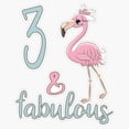 DOPASTICKER 3Rd Bday Girl Gift Fabulous Flamingo 3 Years Old Toddler ...