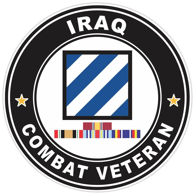 DOPASTICKER 3Rd Infantry Division Iraq With Gwot Ribbons Combat Veteran ...