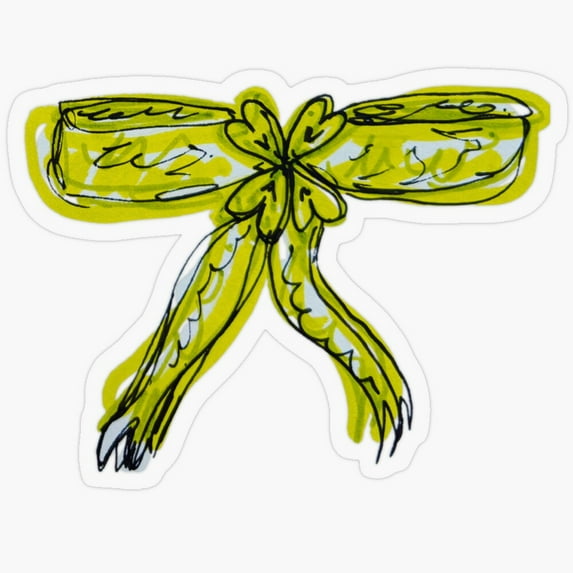 DOPASTICKER 4 Leaf Clover Ribbon Sticker Phone Sticker, Latop Sticker ...