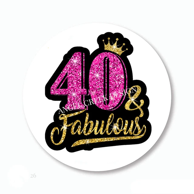 DOPASTICKER 40 And Fabulous Happy 40Th Birthday Scrapbook Stickers ...